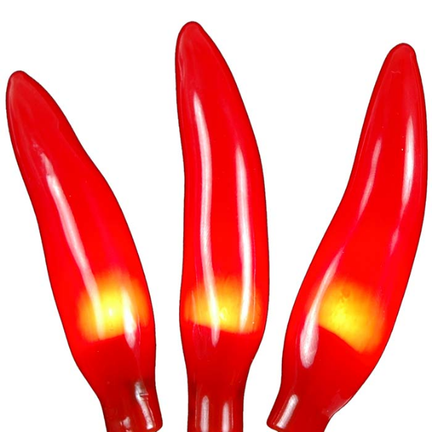 Red Chili Pepper Light Strings with 35 Lighted Peppers - Novelty Lights ...