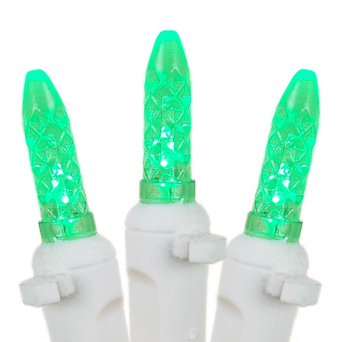 Green LED Icicle Lights on White Wire - Novelty Lights Inc Novelty ...