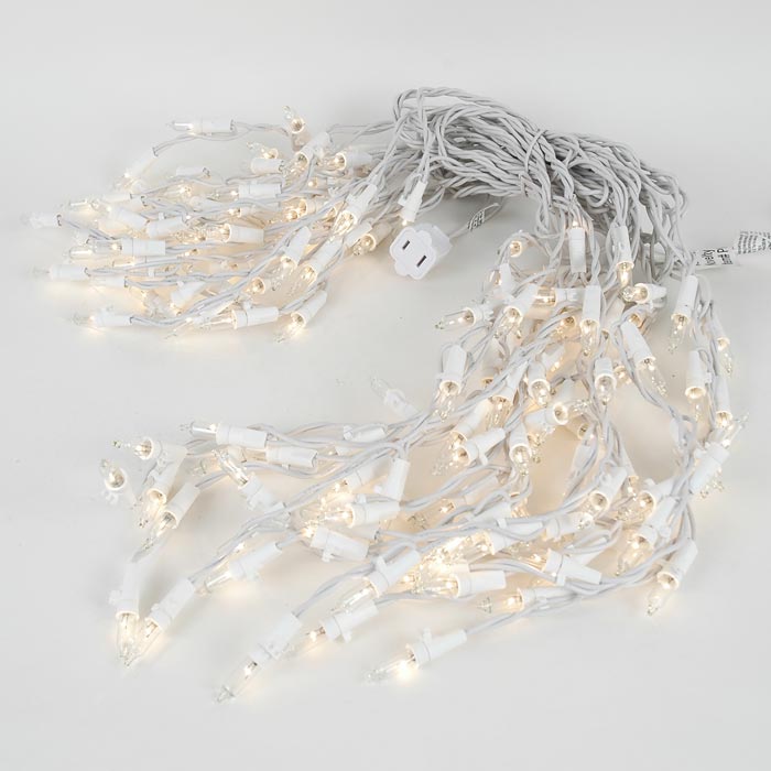 Pro-Grade Connect 5 White Wire Icicle Lights Medium DropsNovelty Lights ...