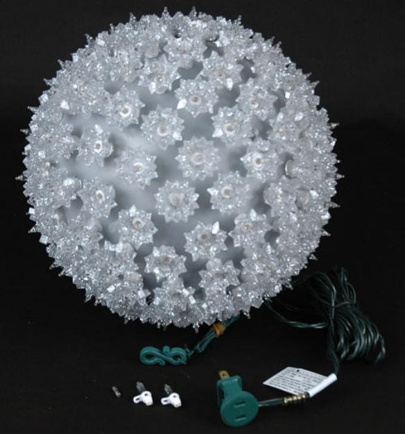 Silver 10" Starlight Sphere 150 Light Christmas BallNovelty Lights ...