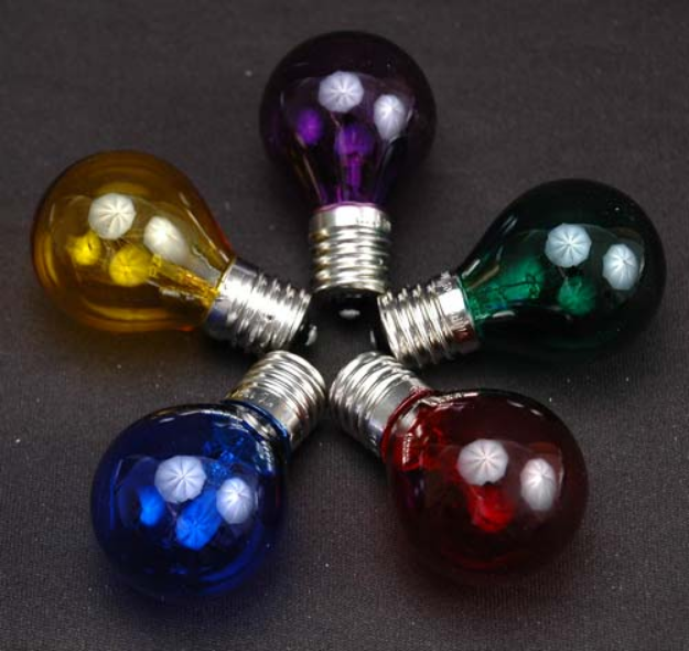 S11 Multi assorted Sign Bulbs 10 Watt E17 Base - Novelty Lights, Inc ...