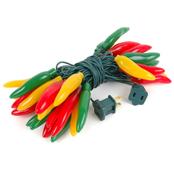 Red Green Yellow Fiesta Chili Pepper Light Strings with 35 Lighted ...
