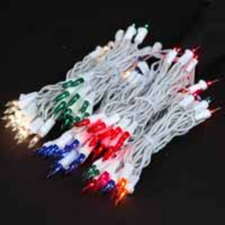 White Wire Commercial Grade Mini Christmas Light SetsNovelty Lights ...