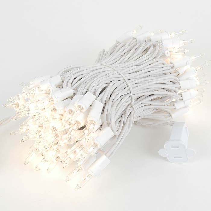 Random Twinkle Mini Lights White Wire Clear Bulbs - Novelty Lights ...
