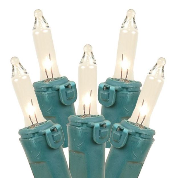 Random Twinkle Mini Lights on Green Wire 100 Bulb - Novelty Lights ...