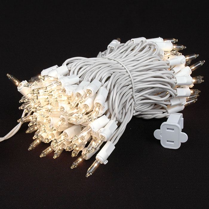 Random Twinkle Mini Lights White Wire Clear Bulbs - Novelty Lights ...