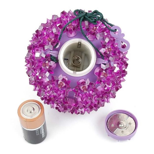 50 LED Purple Battery Operated Star Light Sphere - Novelty Lights ...