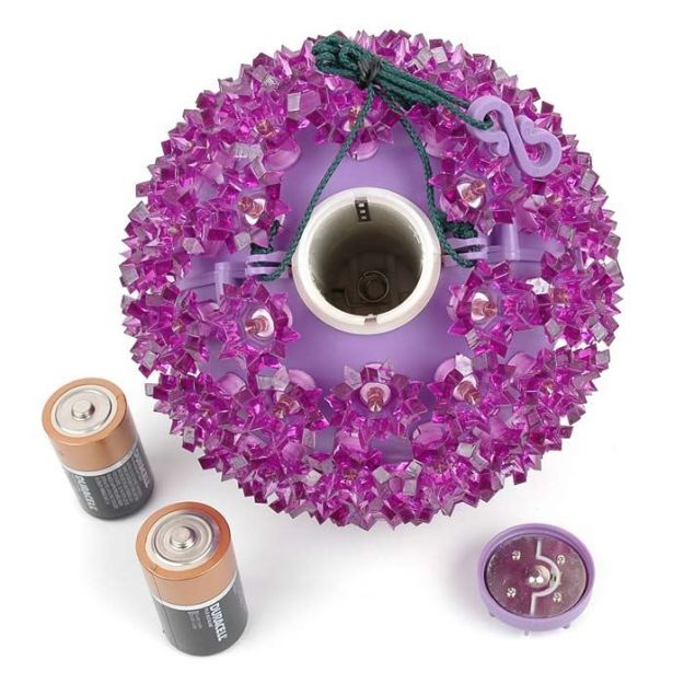 100 LED Purple Battery Operated Star Light Sphere - Novelty Lights ...