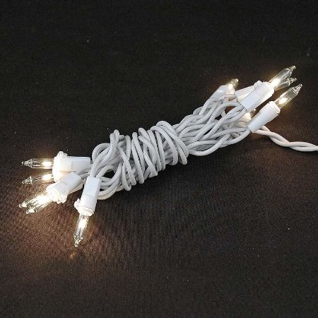 White Wire Commercial Grade Mini Christmas Light SetsNovelty Lights ...