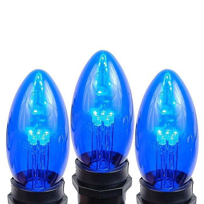 Blue Glass C9 LED Bulbs - Novelty Lights IncNovelty Lights | LED ...