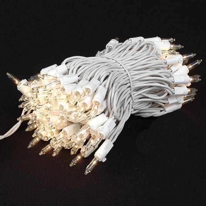 Random Twinkle Mini Lights White Wire Clear Bulbs - Novelty Lights ...