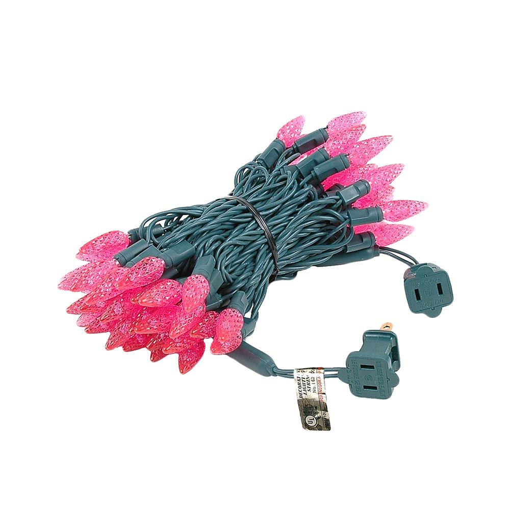 Commercial C6 LED 70 Light Pink Strawberry Mini LightsNovelty Lights ...