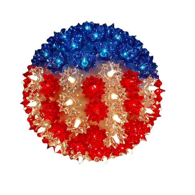 Patriotic 7.5" Starlight Sphere 100 Light Lighted Ball - Novelty Lights ...