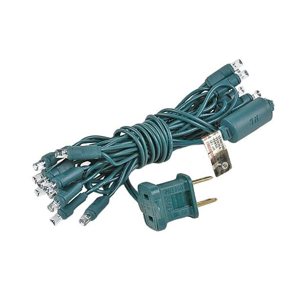 20 Light Pure White LED Christmas Light Set Non-Connectable - Novelty ...