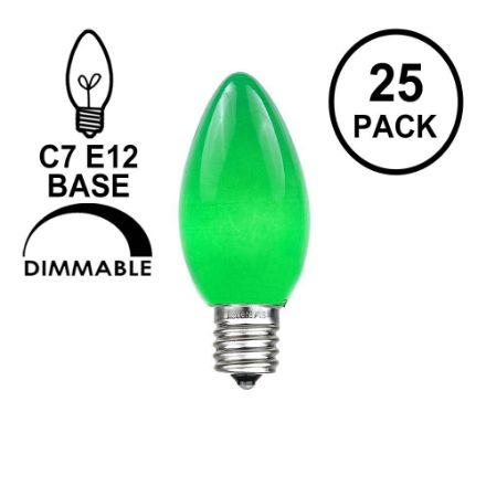Green LED C7 Ceramic Christmas Bulbs - Novelty Lights Novelty Lights ...