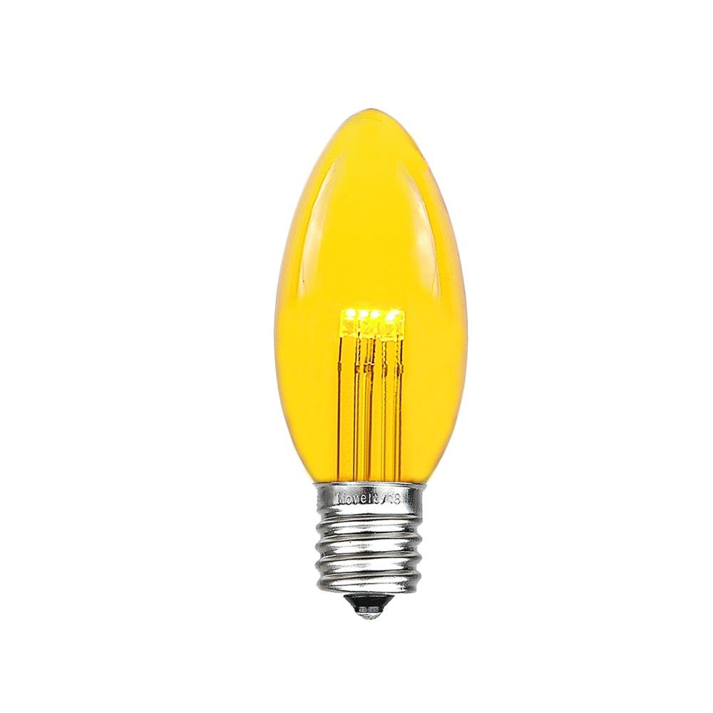 Yellow Glass C9 LED Bulbs - Novelty Lights IncNovelty Lights | LED ...