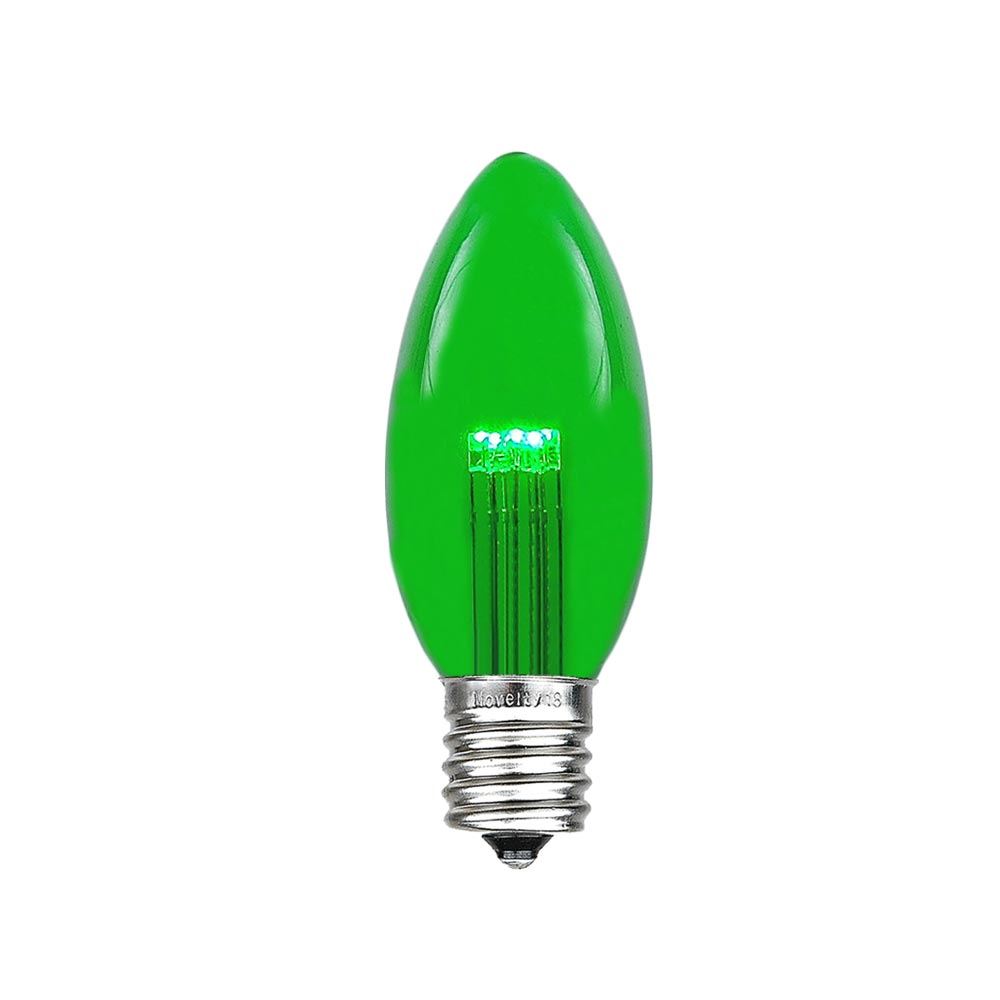 Green Glass C9 LED Bulbs - Novelty Lights IncNovelty Lights | LED ...