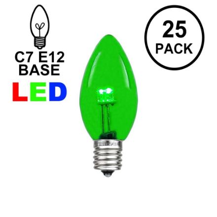 Green LED C7 Ceramic Christmas Bulbs - Novelty Lights Novelty Lights ...