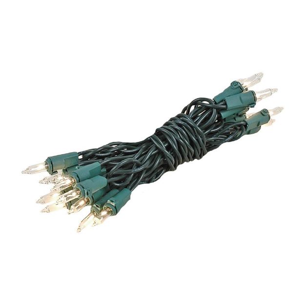 Non Connectable Christmas Mini Light Sets 20 Light Green Wire Clear ...