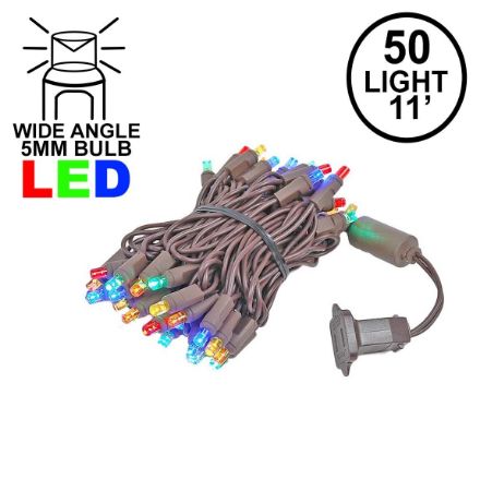 Mini Christmas lights on Brown Wire- Novelty Lights incNovelty Lights ...