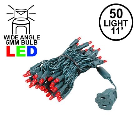 50 Light Concave 5mm Wide Angle LED Mini Christmas Lights - Novelty ...