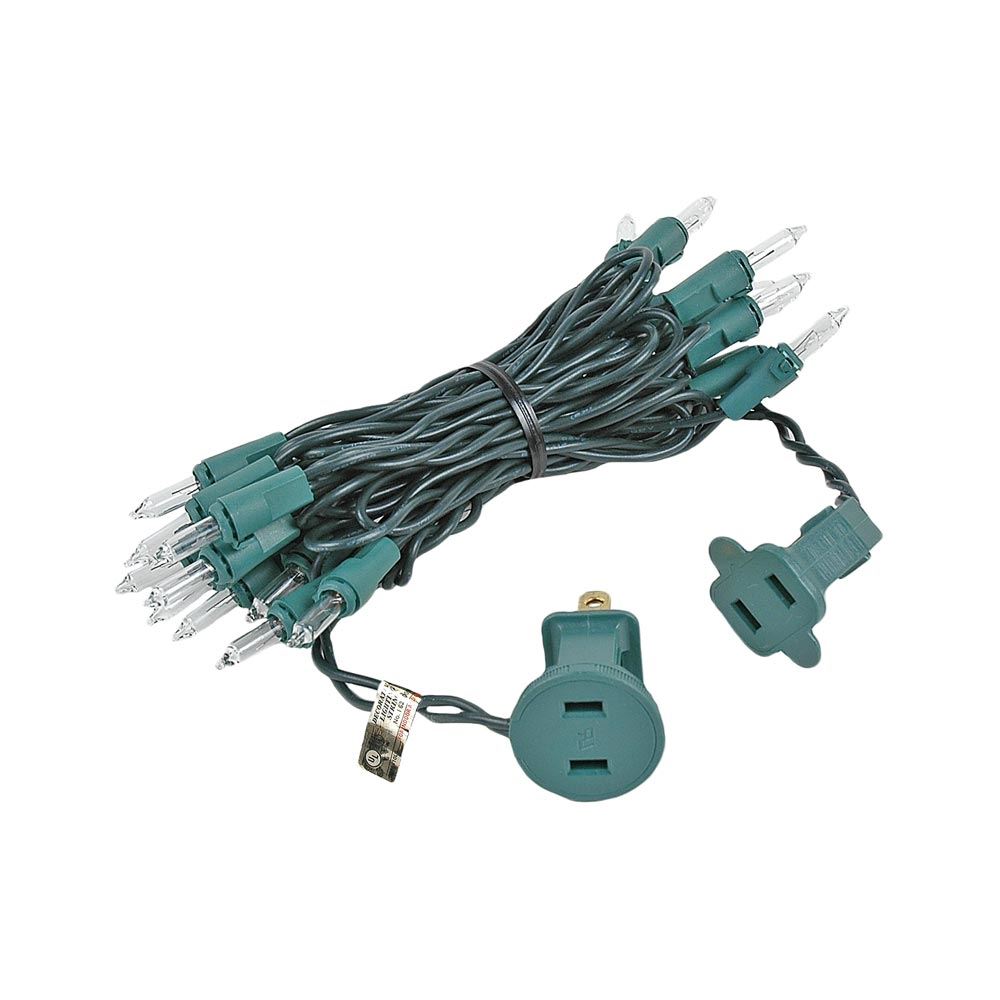Christmas Mini Light String Sets 20 Light Green Wire Clear BulbNovelty ...