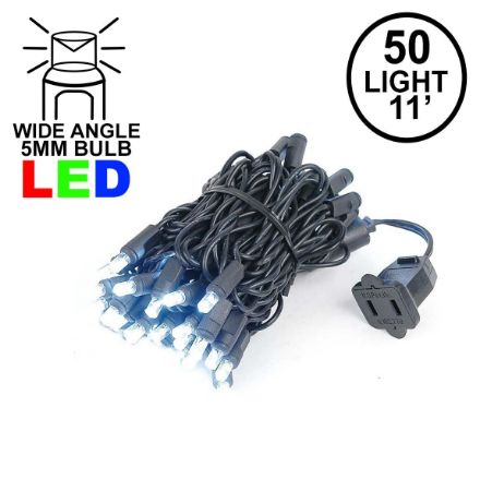 50 Light Concave 5mm Wide Angle LED Mini Christmas Lights - Novelty ...