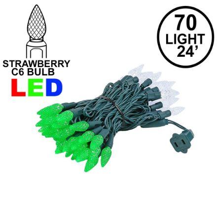70 Light C6 Strawberry LED Christmas LightsNovelty Lights | LED ...