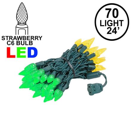 70 Light C6 Strawberry LED Christmas LightsNovelty Lights | LED ...