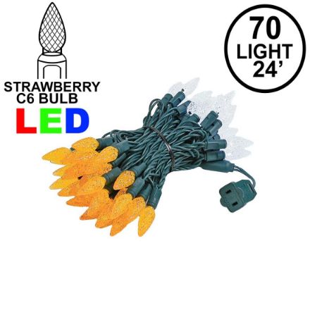 Commercial C6 LED 70 Light Blue and Orange Strawberry Mini ...