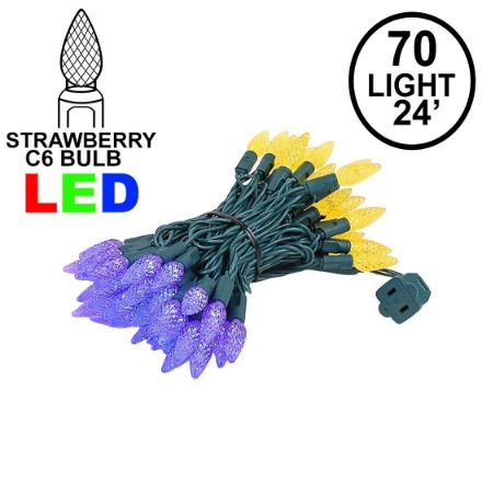 70 Light C6 Strawberry LED Christmas LightsNovelty Lights | LED ...