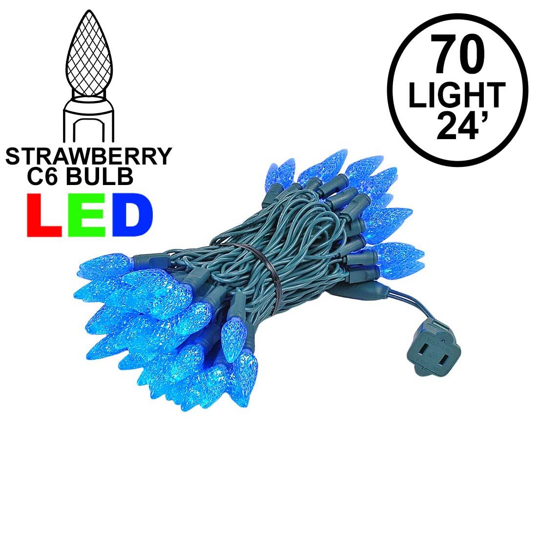 Commercial C6 LED 70 Light Blue Strawberry Mini LightsNovelty Lights | LED Christmas Lights ...