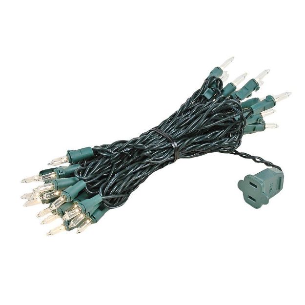 Christmas Mini Light String Sets 35 Light Green Wire Clear BulbNovelty ...