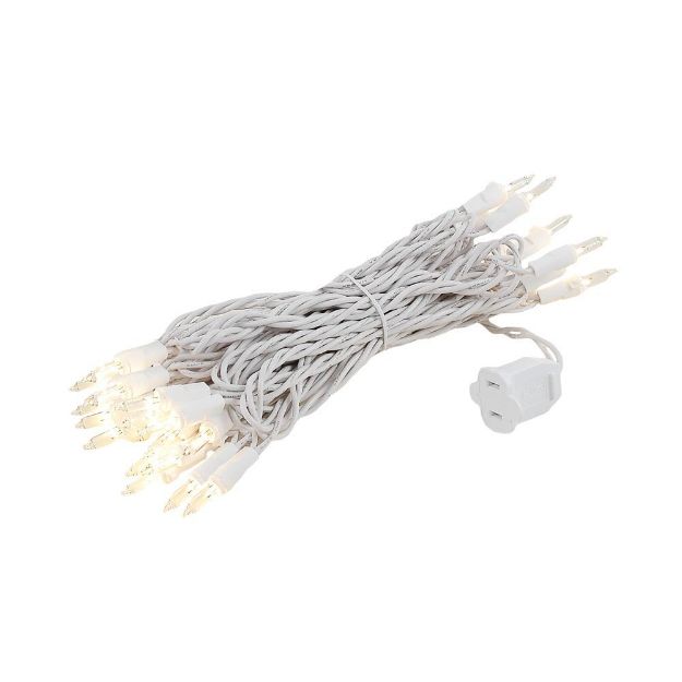 Christmas Mini Light Sets 35 Light White Wire Clear BulbNovelty Lights ...