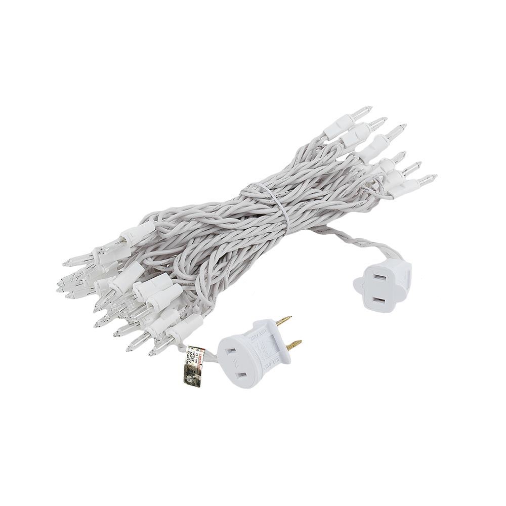 Christmas Mini Light Sets 35 Light White Wire Clear BulbNovelty Lights ...