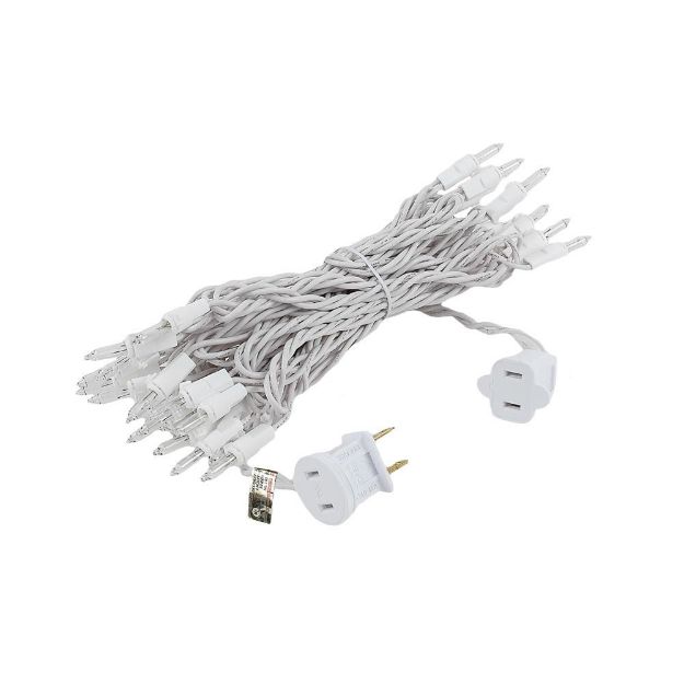 Christmas Mini Light Sets 35 Light White Wire Clear BulbNovelty Lights ...