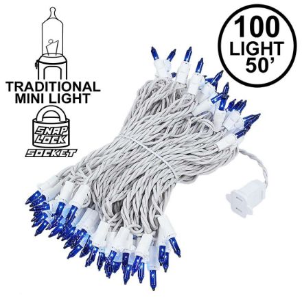 White Wire Commercial Grade Mini Christmas Light SetsNovelty Lights ...