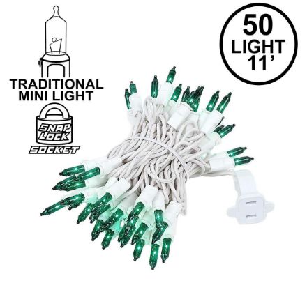 White Wire Commercial Grade Mini Christmas Light SetsNovelty Lights ...