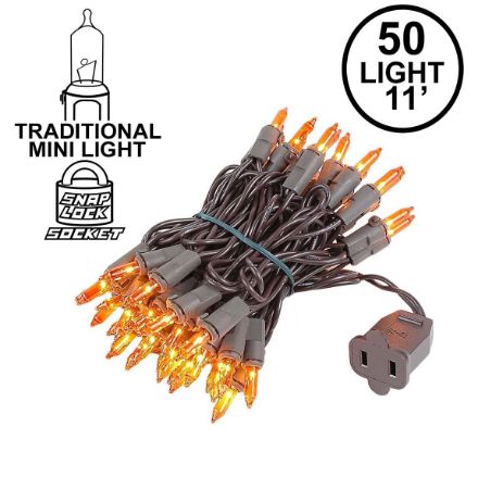 Mini Christmas lights on Brown Wire- Novelty Lights incNovelty Lights ...