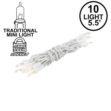 White Wire Commercial Grade Mini Christmas Light SetsNovelty Lights ...