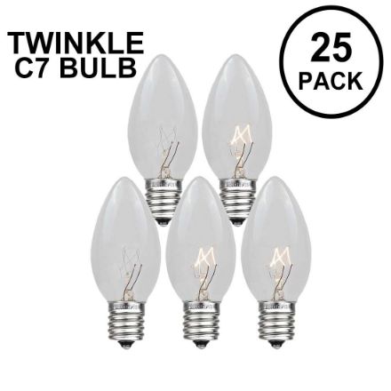 White and Clear C7 Bulbs - Novelty Lights, IncNovelty Lights | LED ...