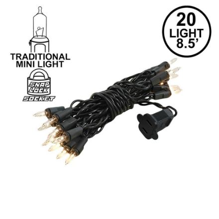 Mini Christmas lights on Black Wire- Novelty Lights incNovelty Lights ...