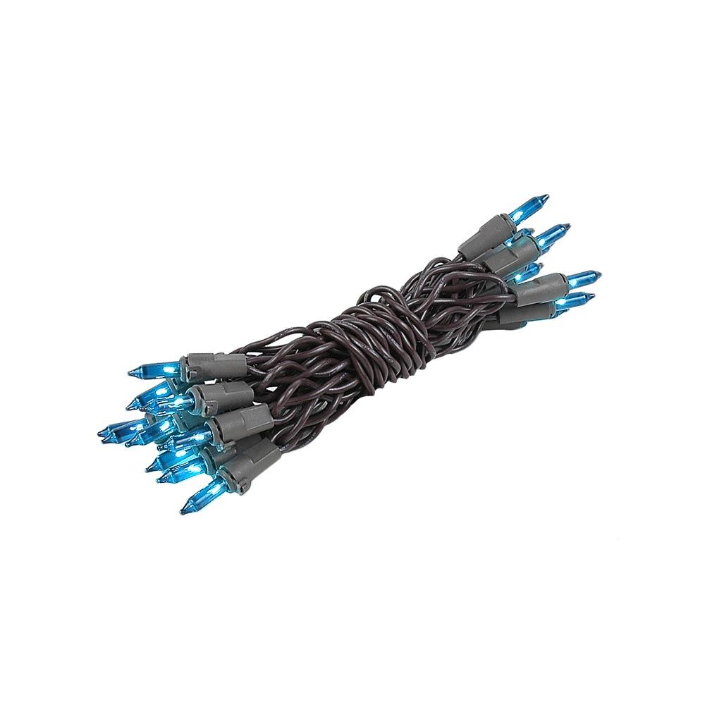 Non Connectable Teal Brown Wire Mini Lights 20 Light 8.5'Novelty Lights ...