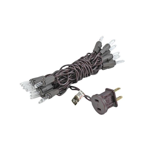 Non Connectable clear Brown Wire Mini Lights 20 Light 8.5'Novelty ...