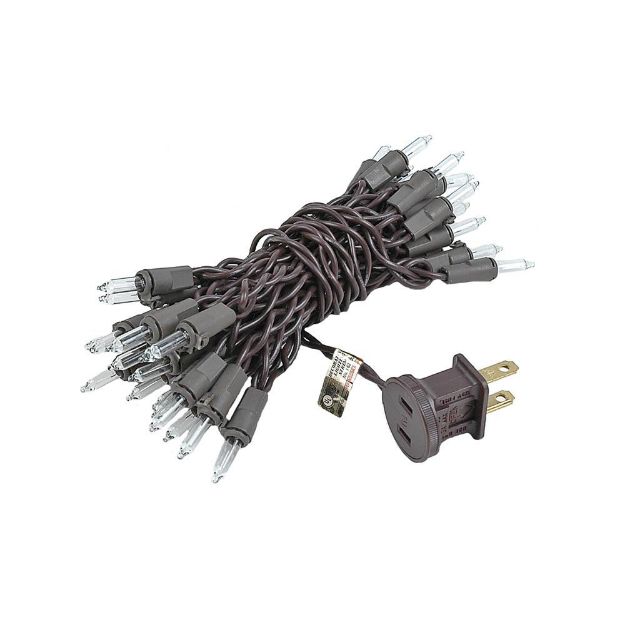Non Connectable Christmas Mini Light Sets 35 Light Brown Wire Clear ...