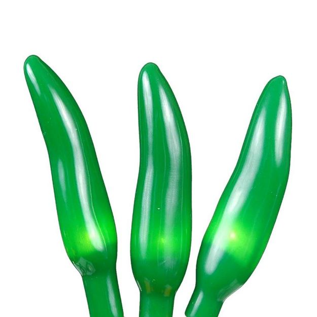 Green Chili Pepper Light Ristras 16" Cluster set - Novelty Lights ...