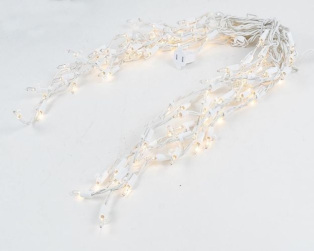 Connect 5 White Wire Icicle Lights Long DropsNovelty Lights | LED ...