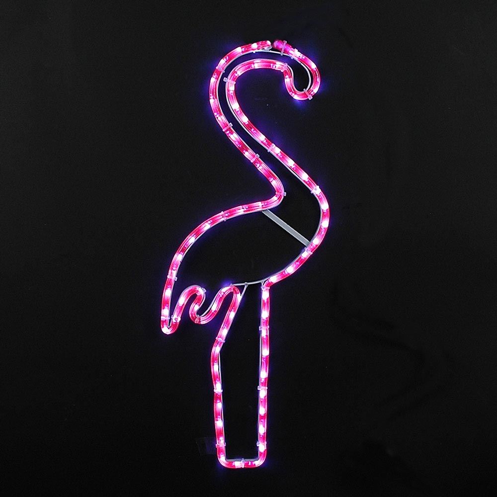 24" Pink Flamingo LED Rope Light Motif - Novelty Lights IncNovelty ...