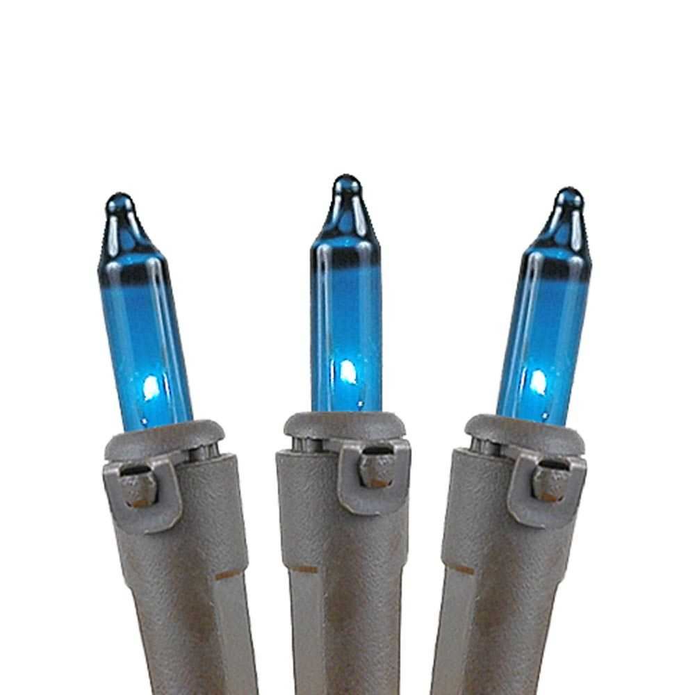 Non Connectable Teal Brown Wire Mini Lights 20 Light 8.5'Novelty Lights ...