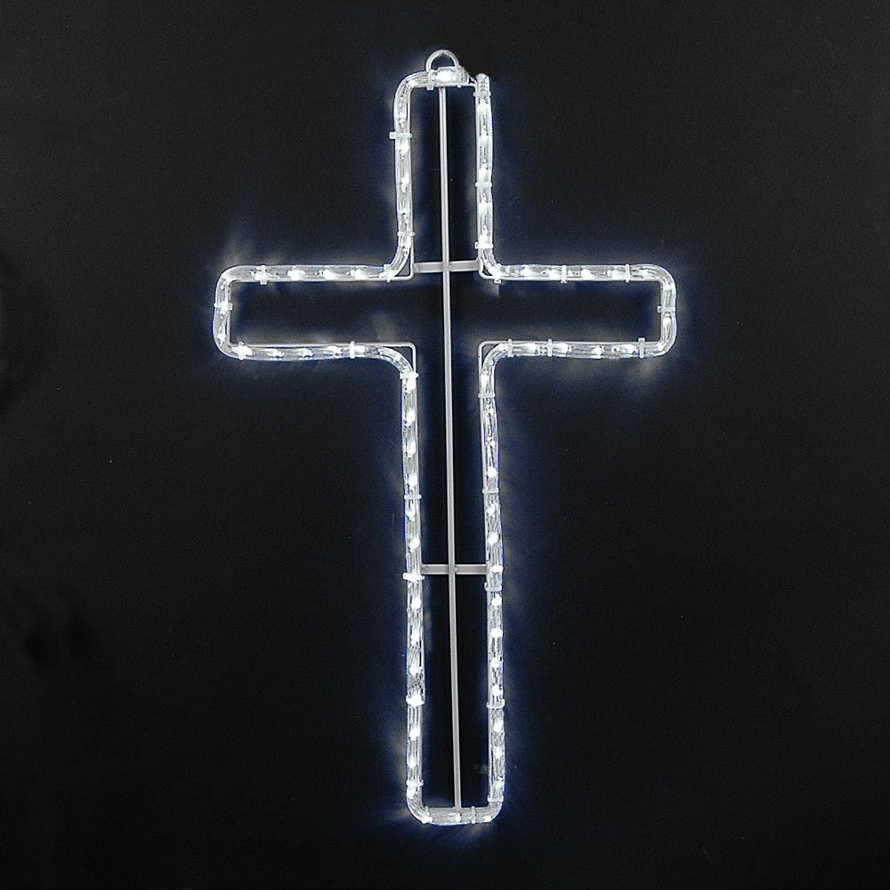 26" Christian Cross LED Rope Light Motif - Novelty Lights IncNovelty ...